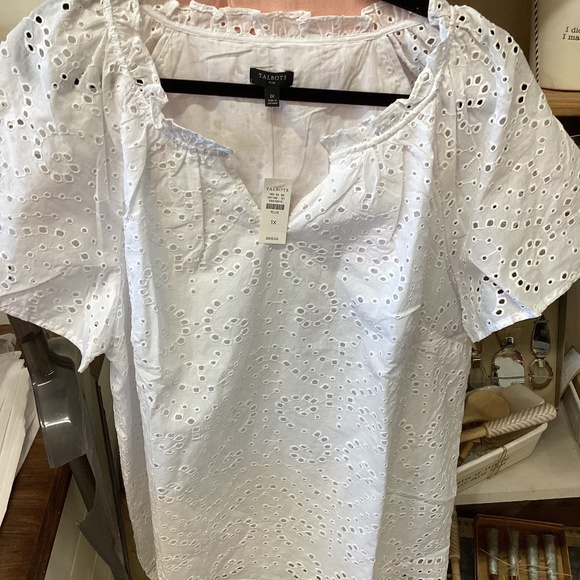 Talbots | Tops | Talbots X Eyelet White Top | Poshmark